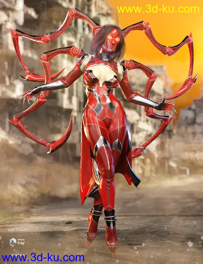 dForce Spidertech Outfit Extra Iray Textures - DAZ模型