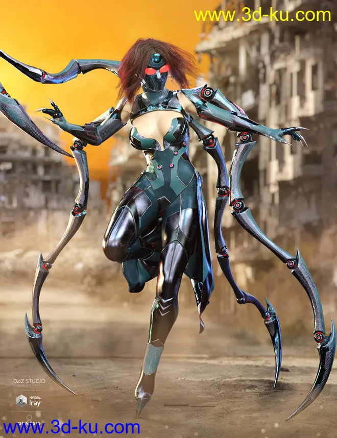 dForce Spidertech Outfit Extra Iray Textures - DAZ模型
